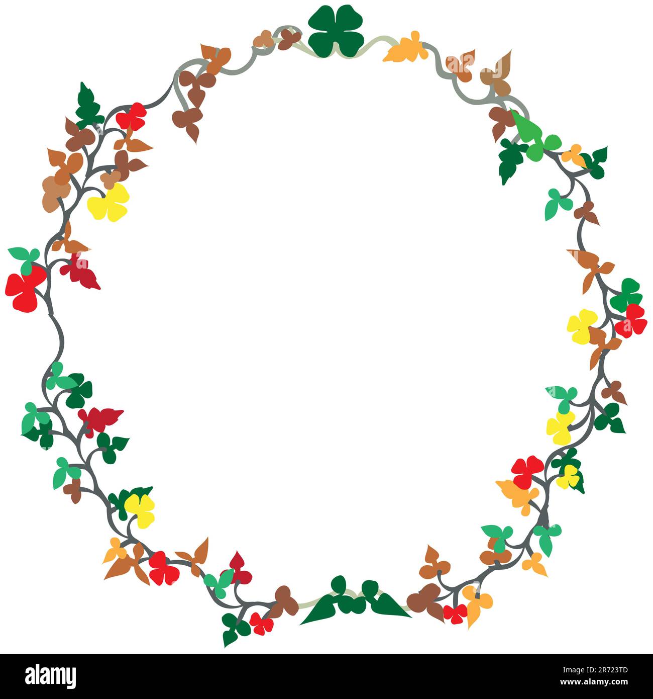 Vector illustration of a spring wreath very suitable for backgrounds ...