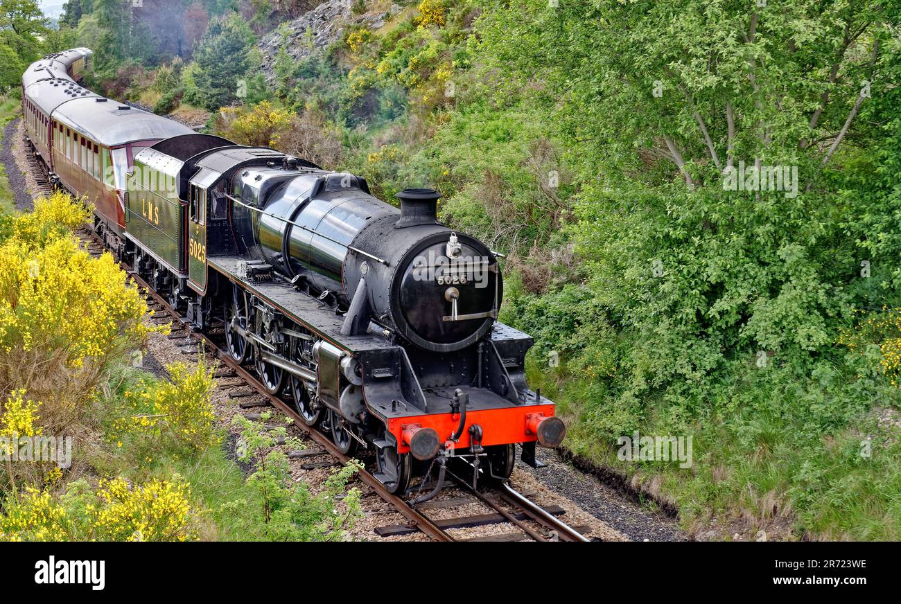 Strathspey Steam Railway Scotland in early summer the steam train LMS ...