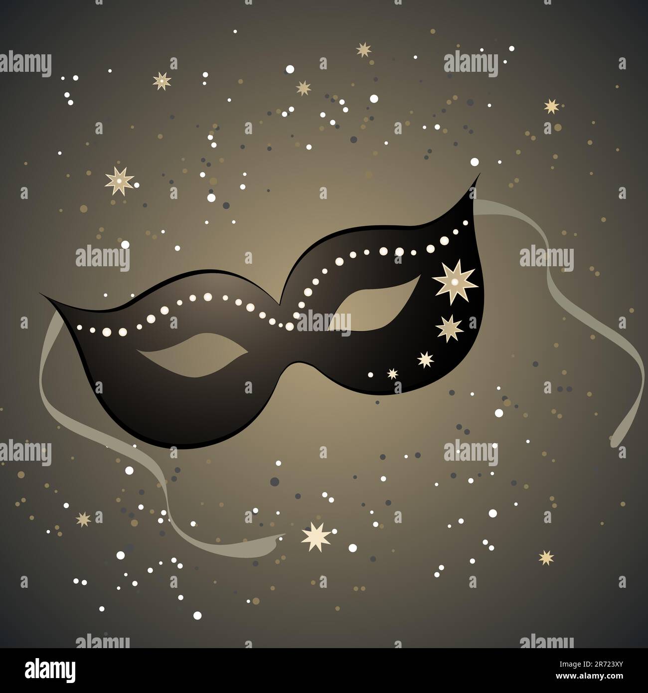 vector eps 10 illustration of a carnival mask on an abstract background ...