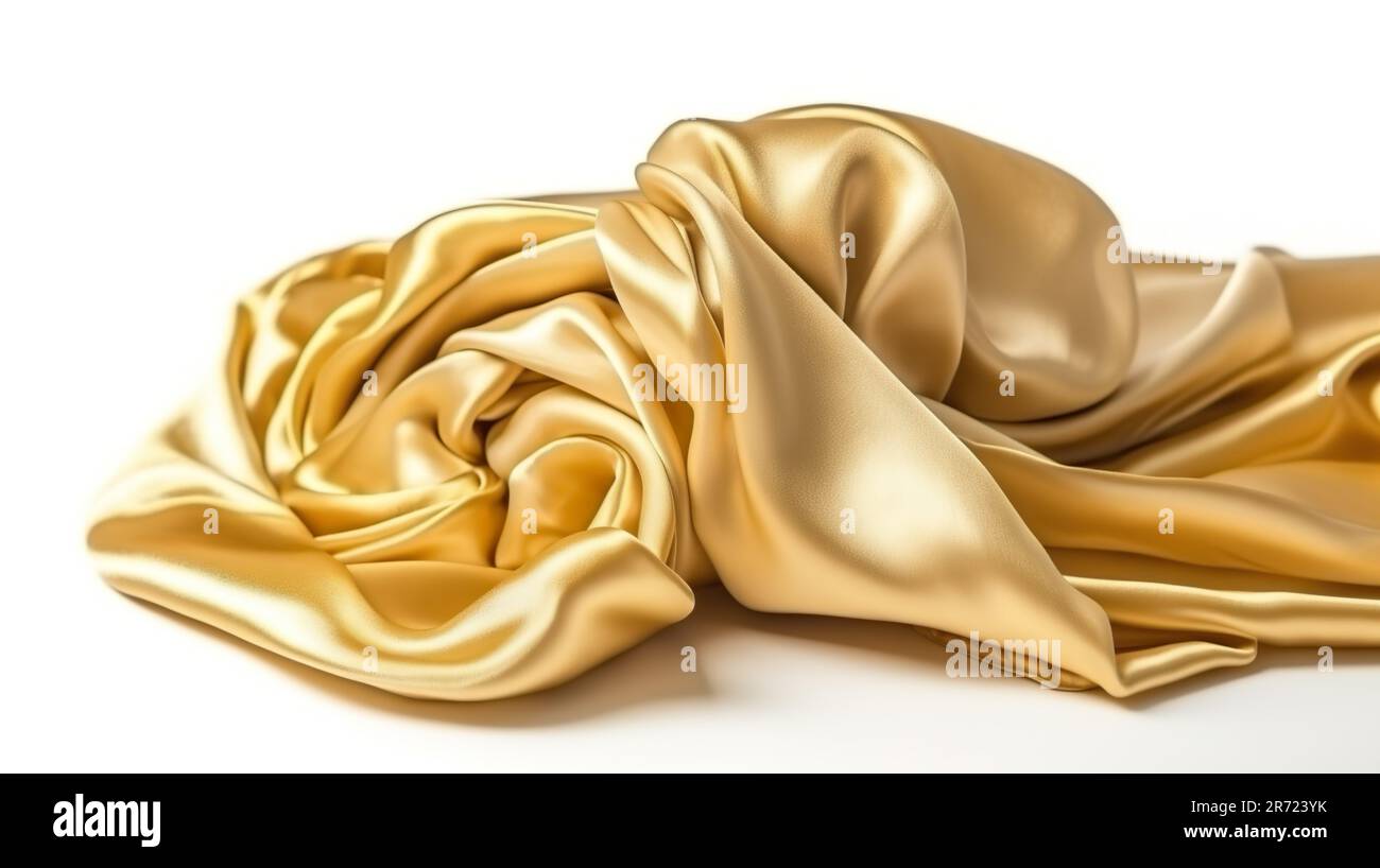 A luxurious golden silk fabric with an incredibly soft and smooth ...