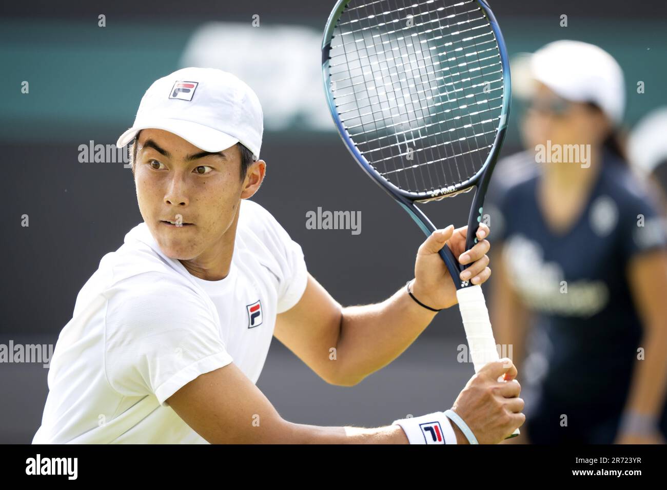 ROSMALEN - Rinky Hijikata (AUS) in action against Gijs Brouwer on the ...