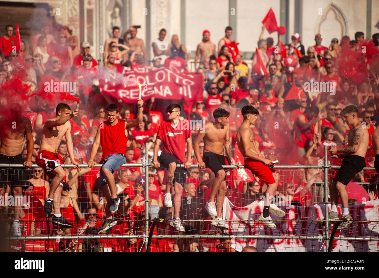 FLORENCE, ITALY, JUNE 11th - The grandstands are always at full ...