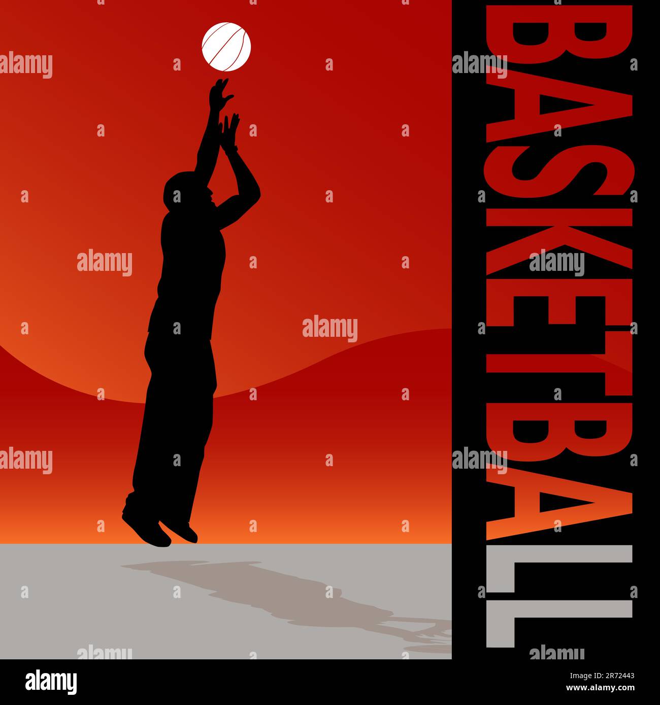 Throwing ball in jump Stock Vector Images - Alamy