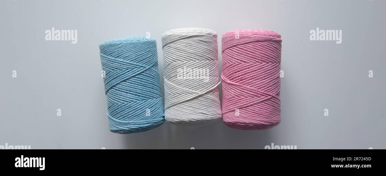 Color thread for kitting. Kitting concept.background Stock Photo - Alamy