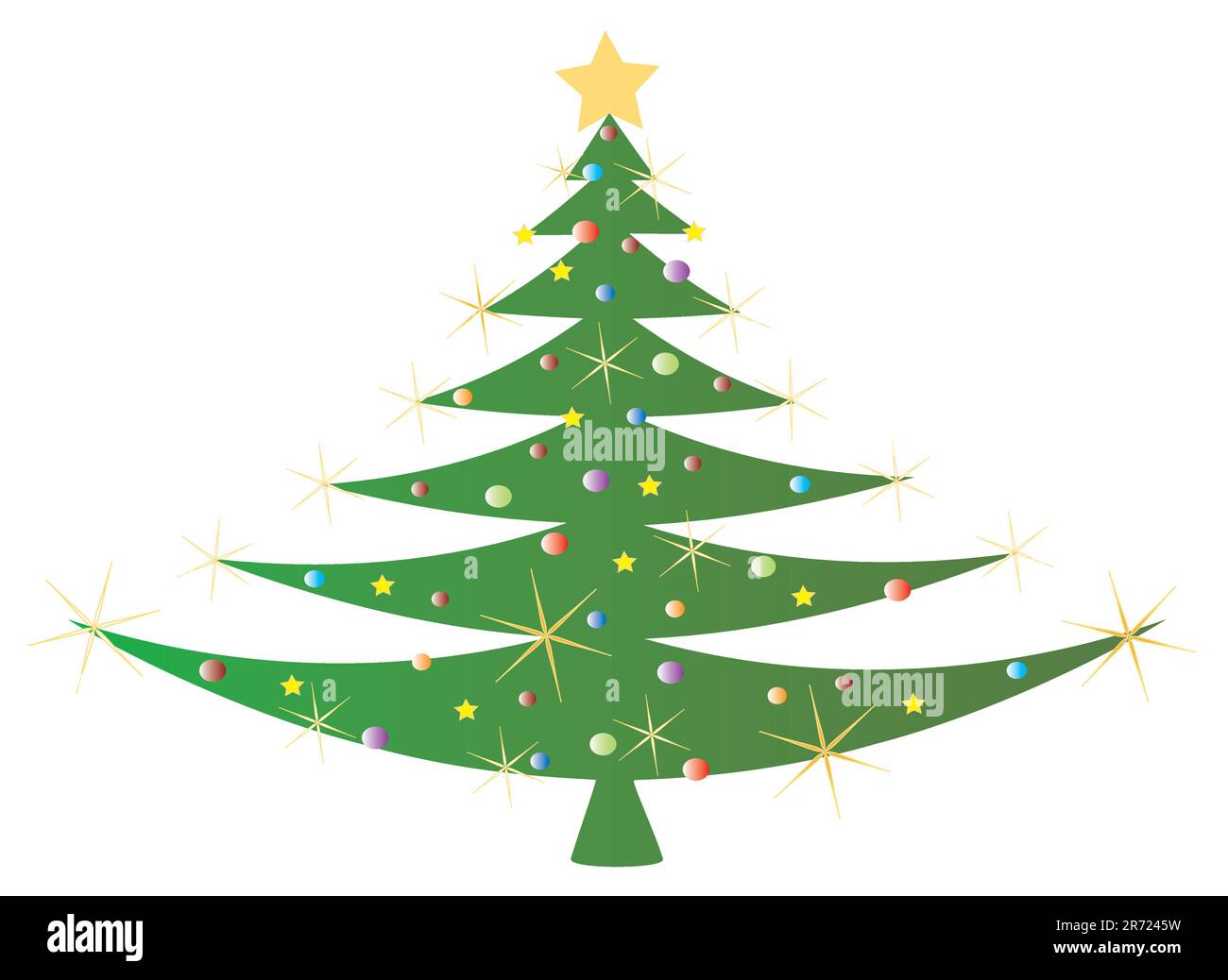 Christmas tree, object white isolated Stock Vector Image & Art - Alamy