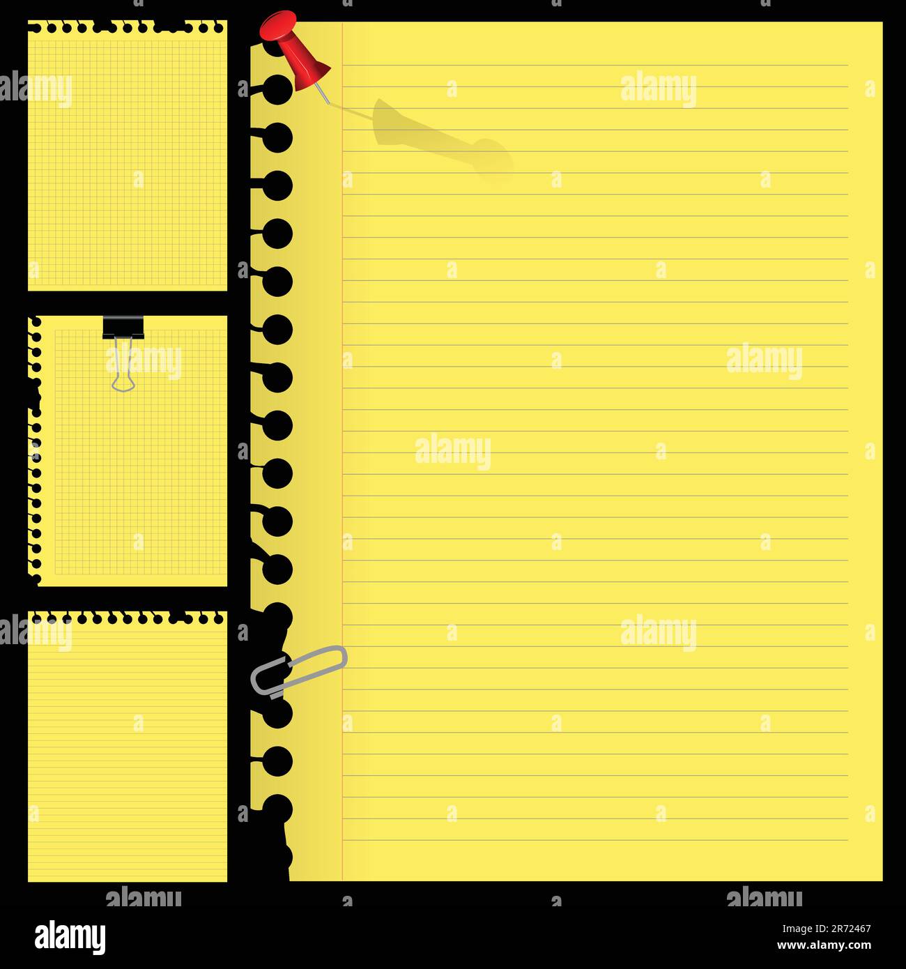 vector set of note papers Stock Vector Image & Art - Alamy