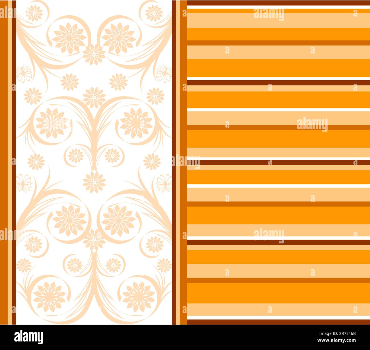 vector illustration of a striped floral background Stock Vector Image ...