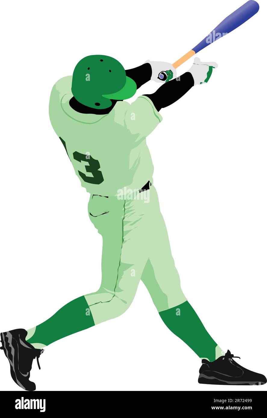 Baseball player. Vector illustration Stock Vector Image & Art - Alamy