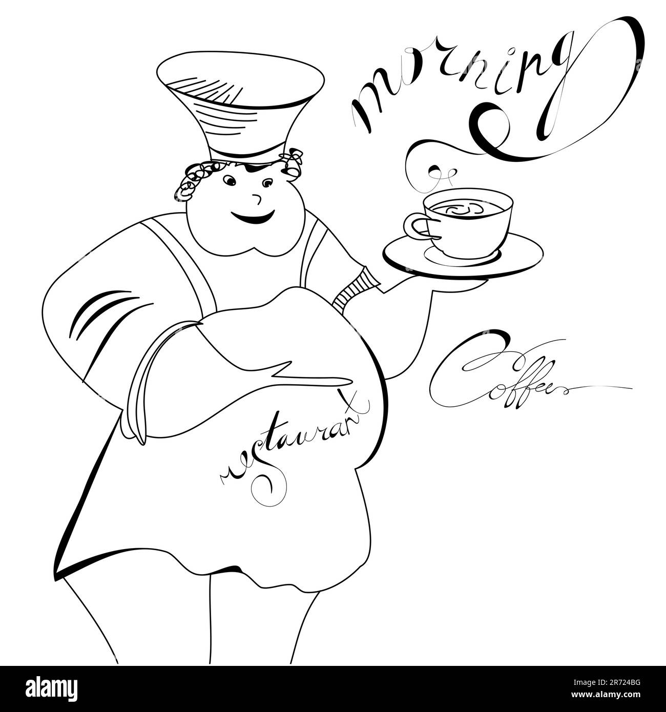 Female chef illustration Stock Vector Images - Alamy