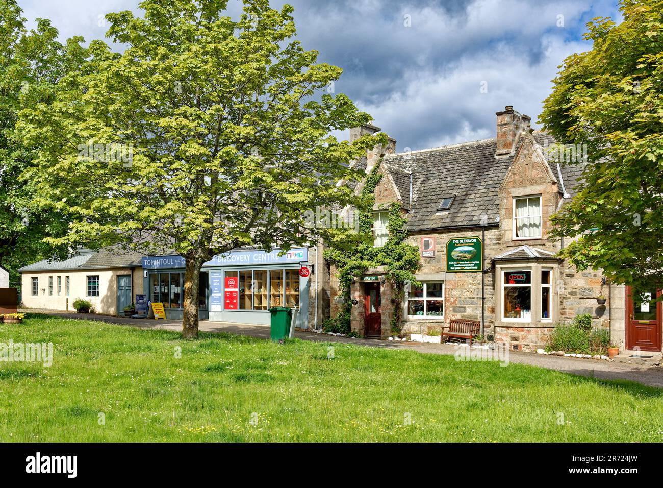Tomintoul Moray Scotland the village in early summer the Square hotel ...