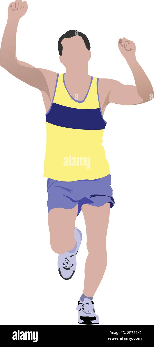 The running man. Vector illustration Stock Vector Image & Art - Alamy