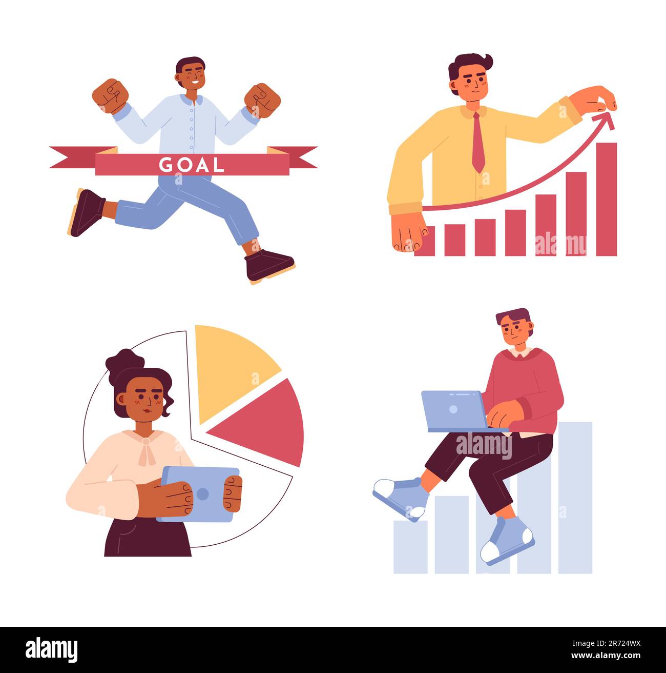 Success business person flat concept vector spot illustration set Stock Vector Image & Art - Alamy