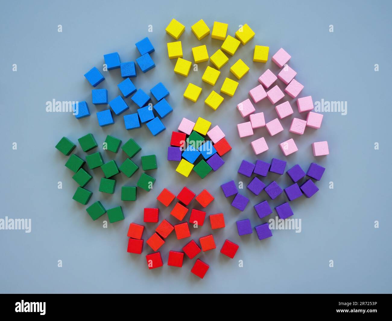 Sectors with colored cubes and mixed inside. Intersectionality and ...