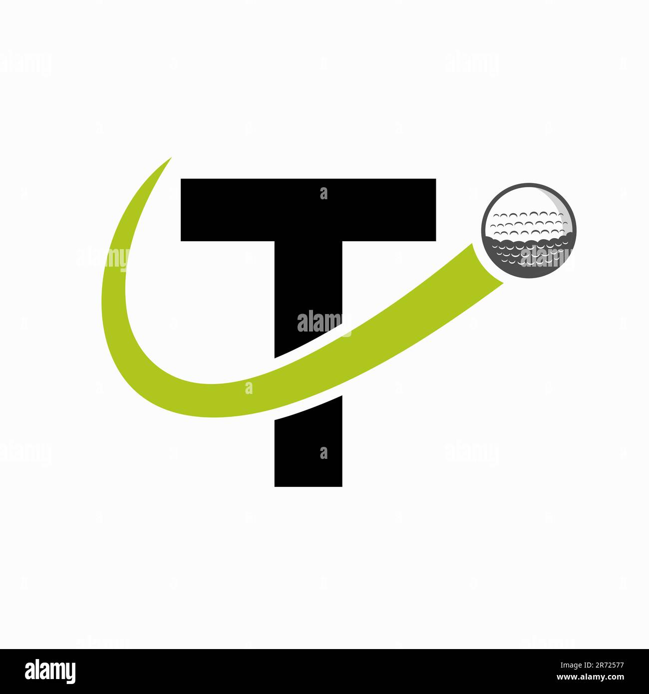 Initial Letter T Golf Logo Design. Initial Hockey Sport Academy Sign ...