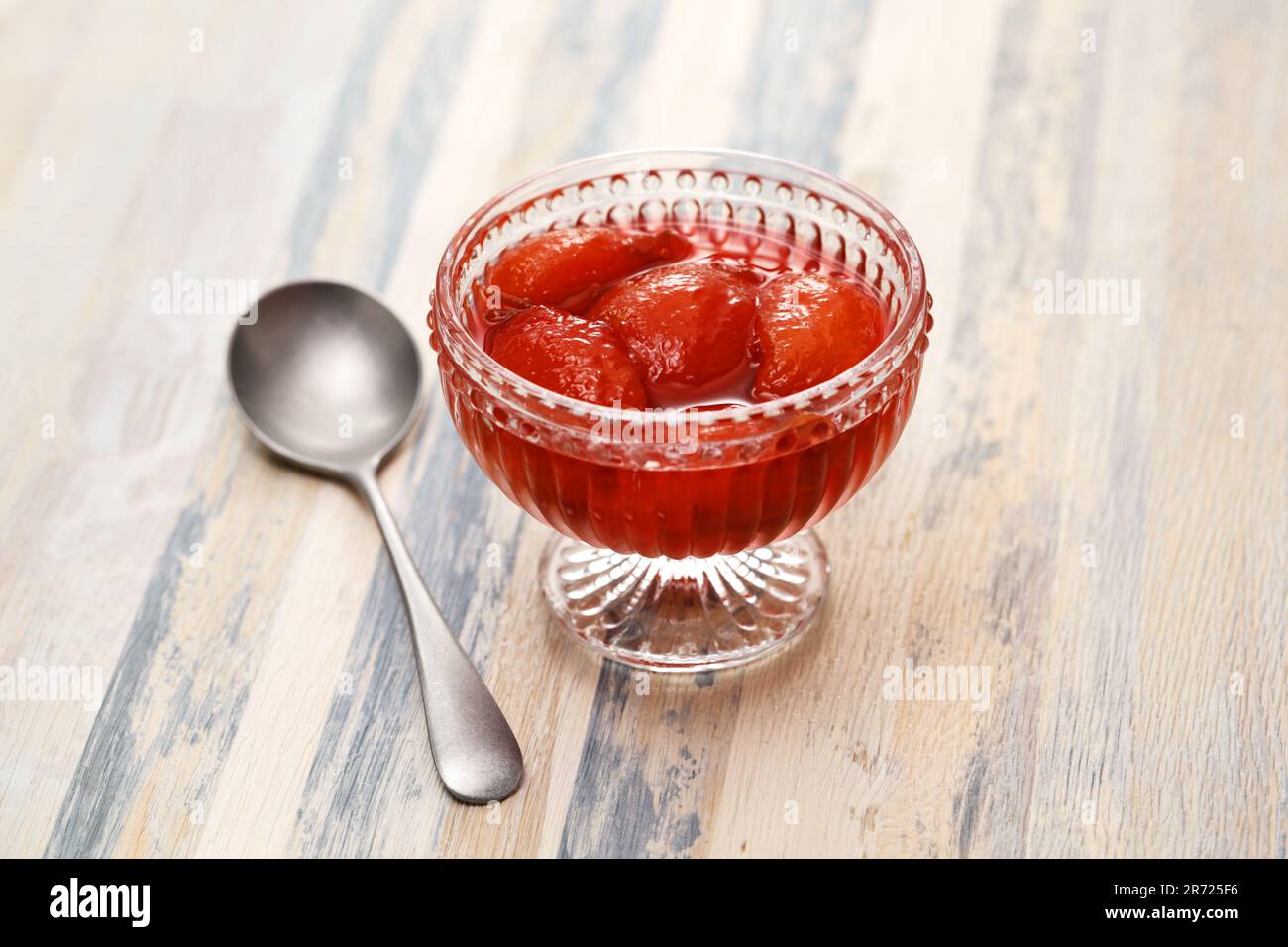 Pflaumenkompott, plum compote Stock Photo - Alamy