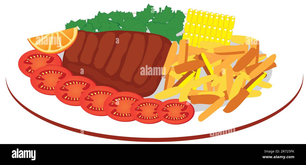 Plate restaurant food Stock Vector Images - Alamy