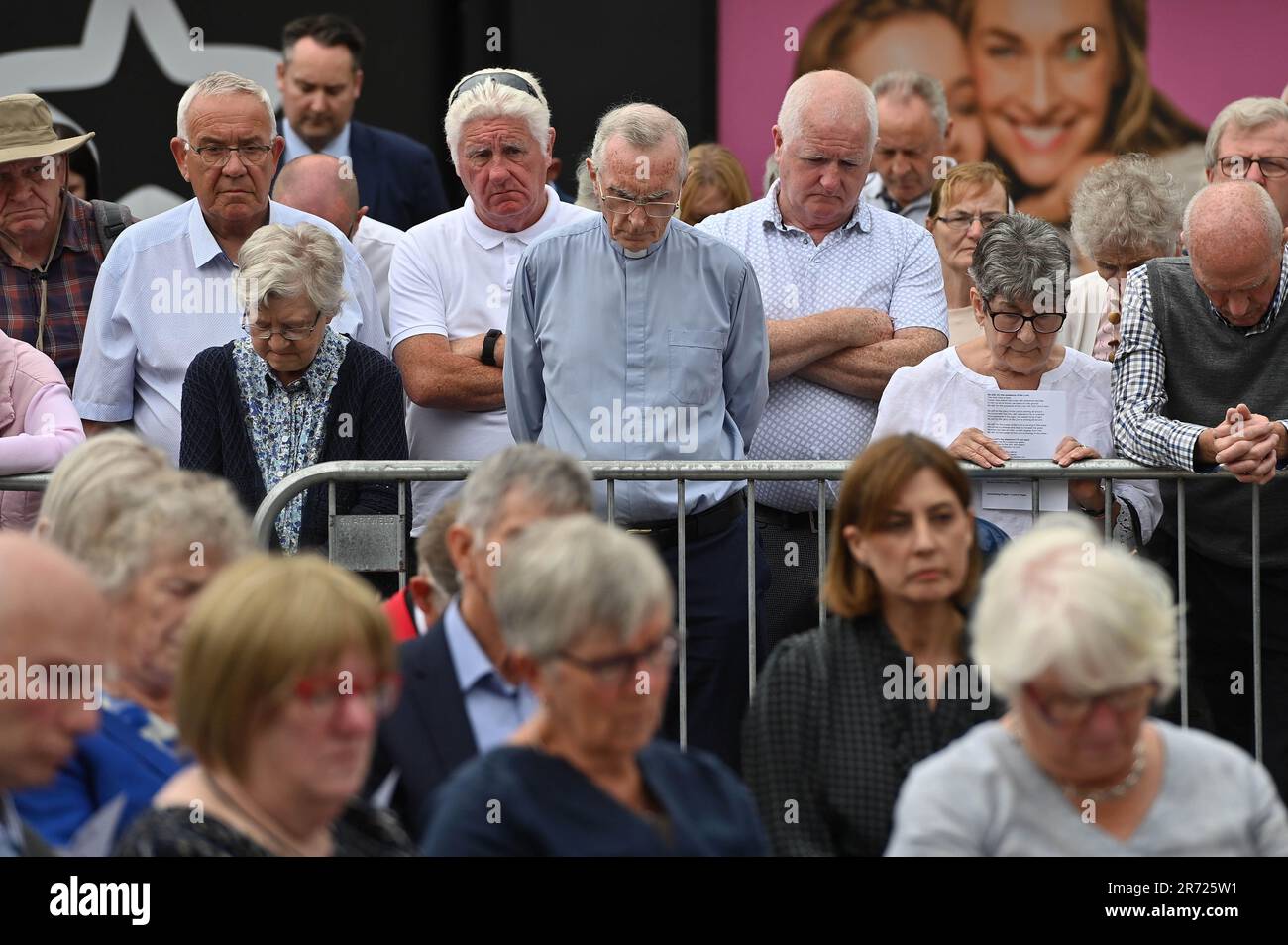 People during the minutes silence to commemorate those killed at the ...