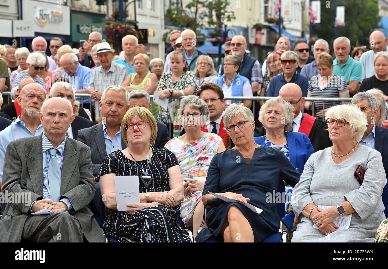 People at the unveiling of a new memorial at Coleraine Town Hall on the ...