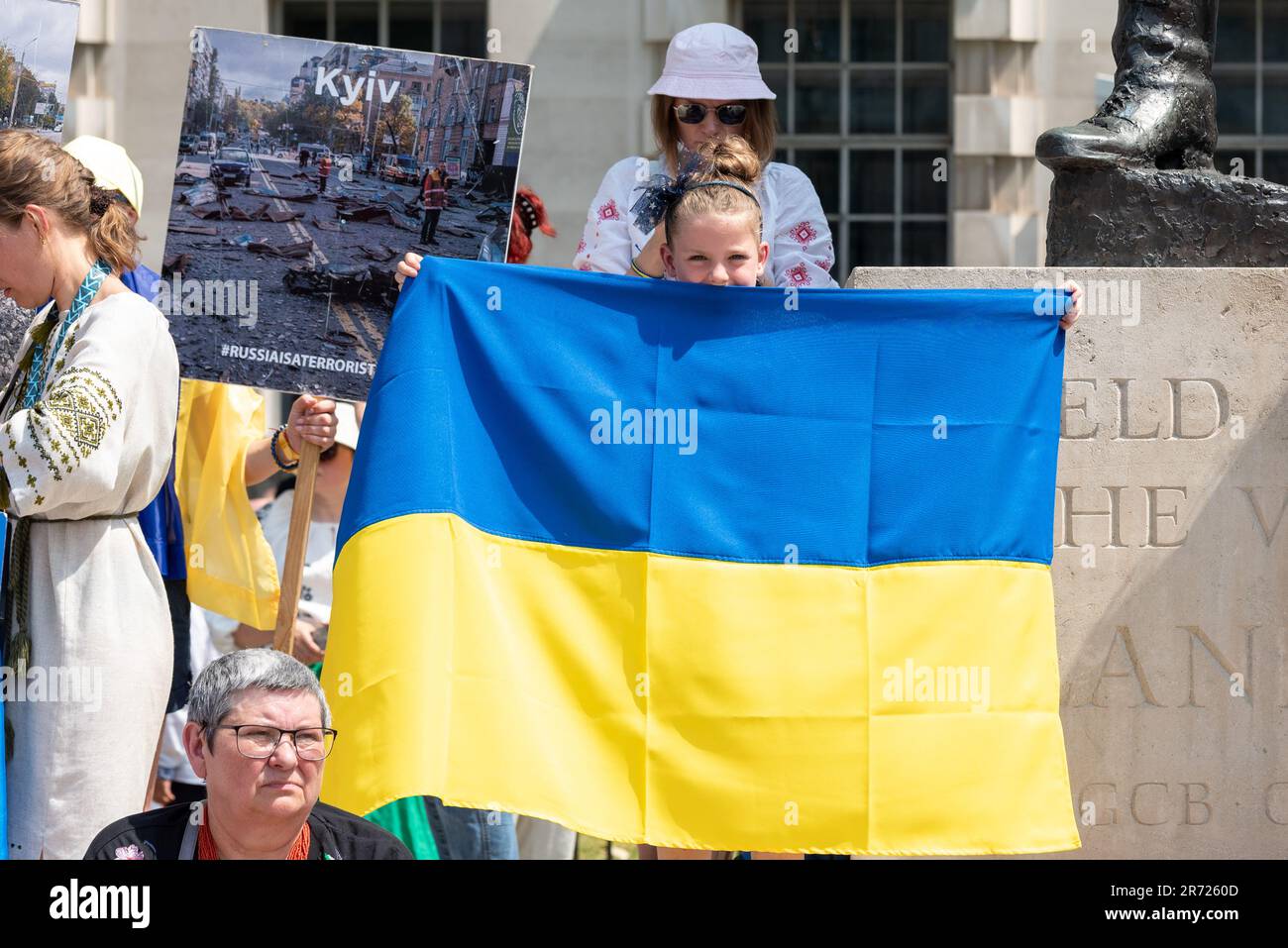 Ukraine ecocide protest against the Russian actions during their war ...