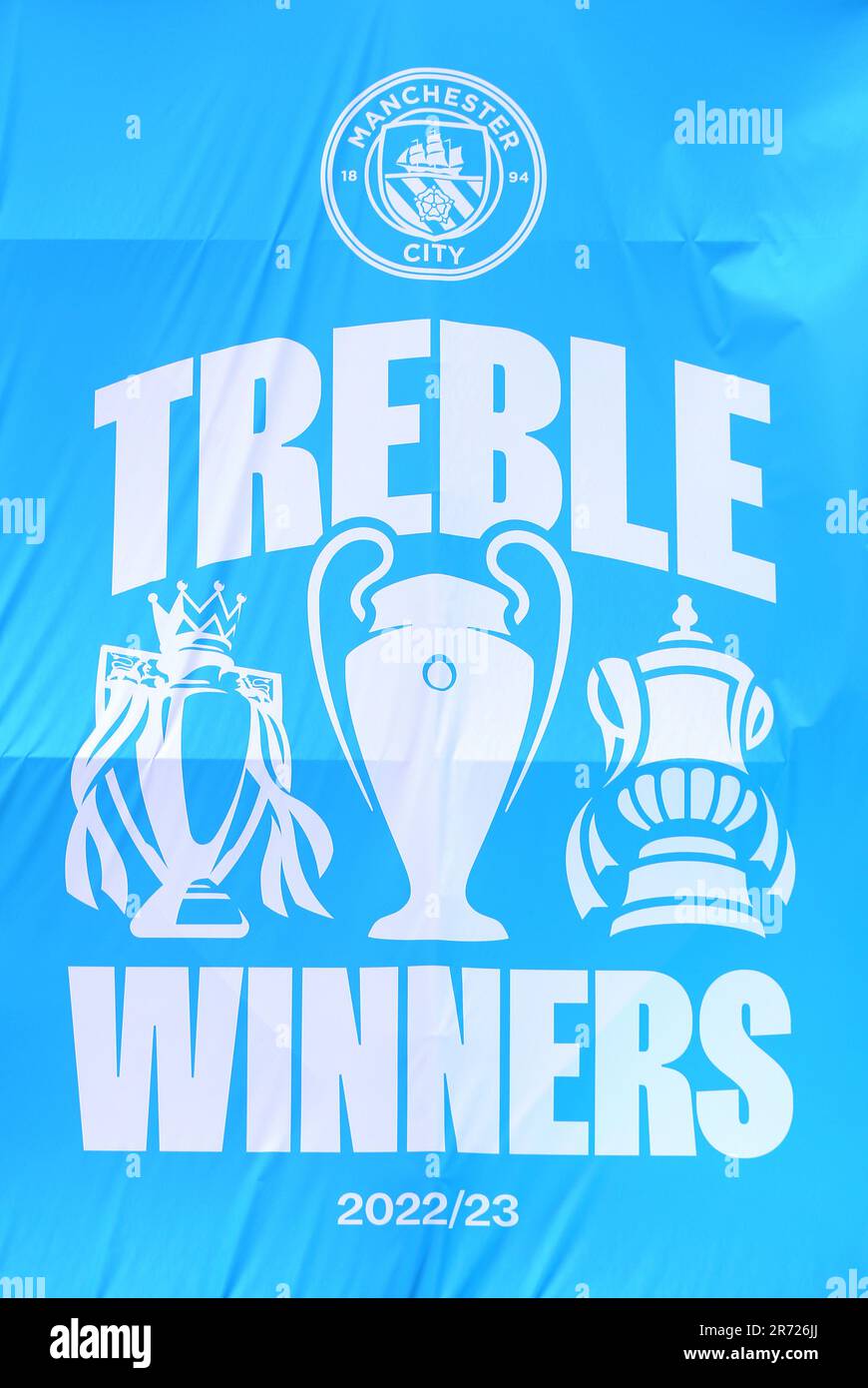 General view ahead of the Treble Parade in Manchester. Manchester City ...