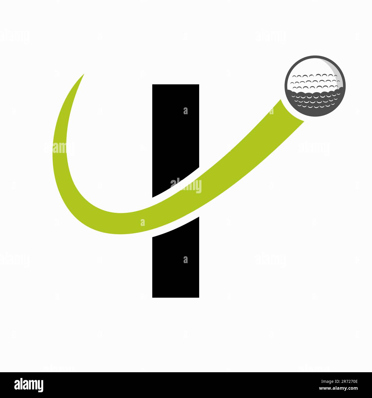 Initial Letter I Golf Logo Design. Initial Hockey Sport Academy Sign ...