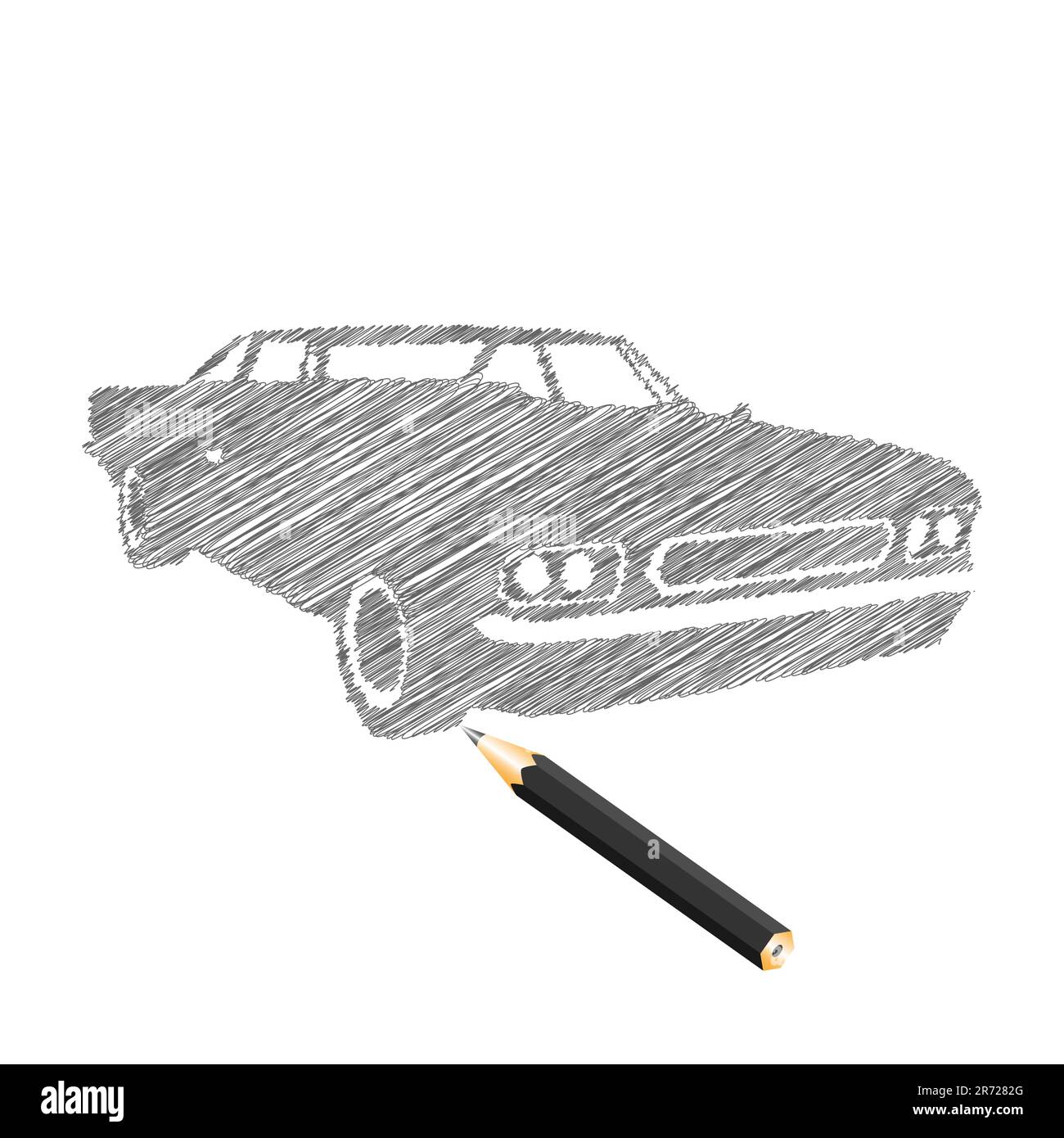Hand-drown car sketch, vector illustration Stock Vector Image & Art - Alamy