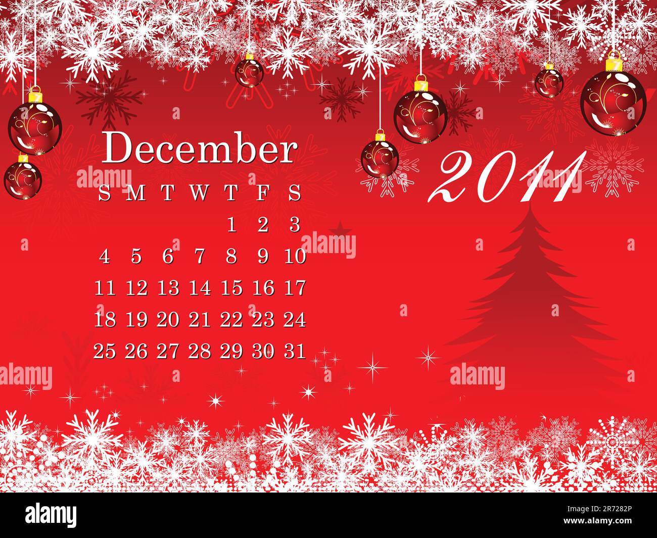 abstract december calendar vector illustration Stock Vector Image & Art ...