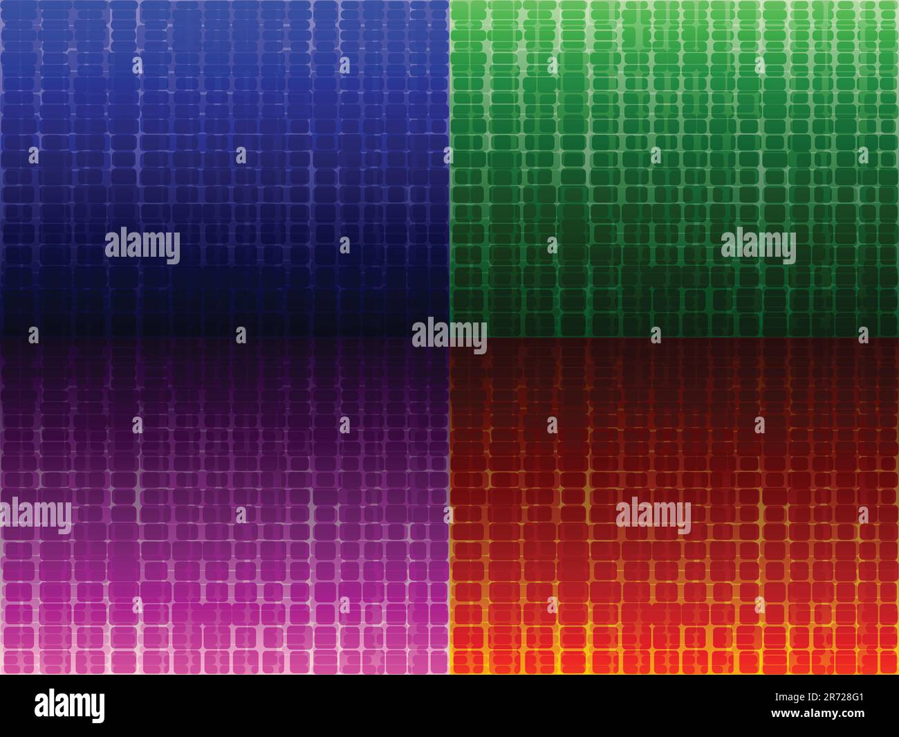 four vector backgrounds with squares in different color schemes Stock ...