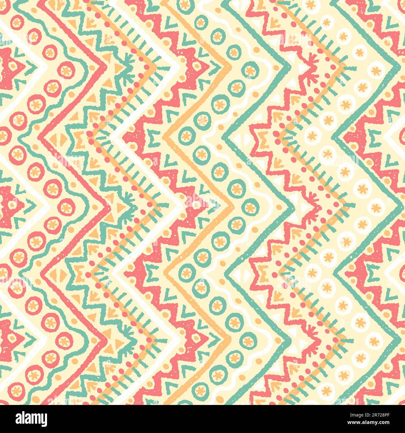 Hand drawn abstract seamless pattern, ethnic background, african style ...