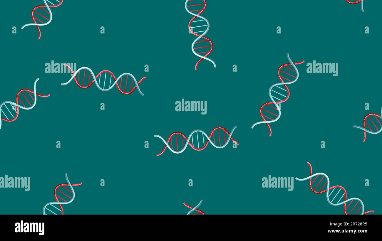 Endless seamless pattern of medical scientific medical objects spirals ...