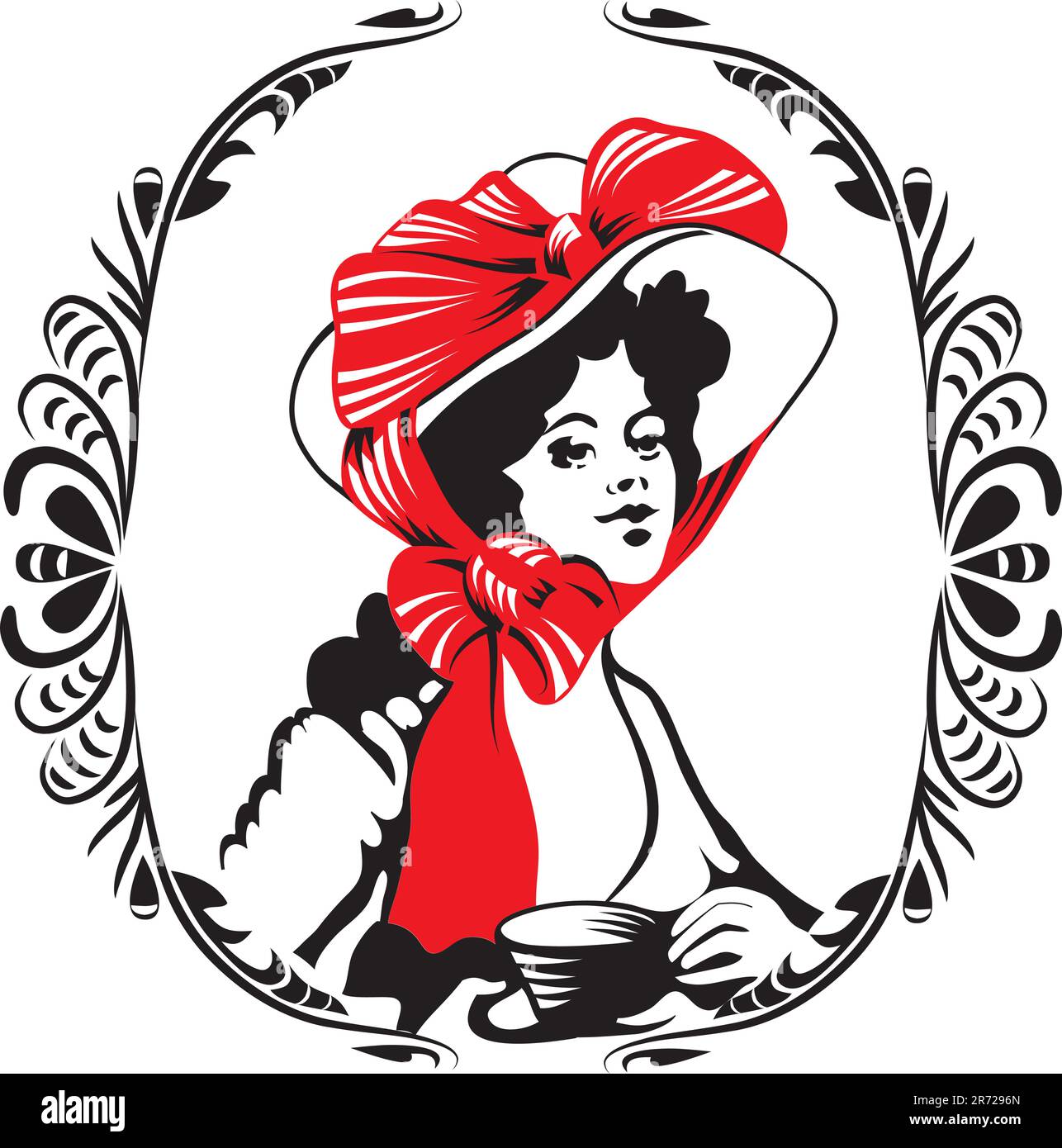 Woman picture frame on Stock Vector Images - Alamy