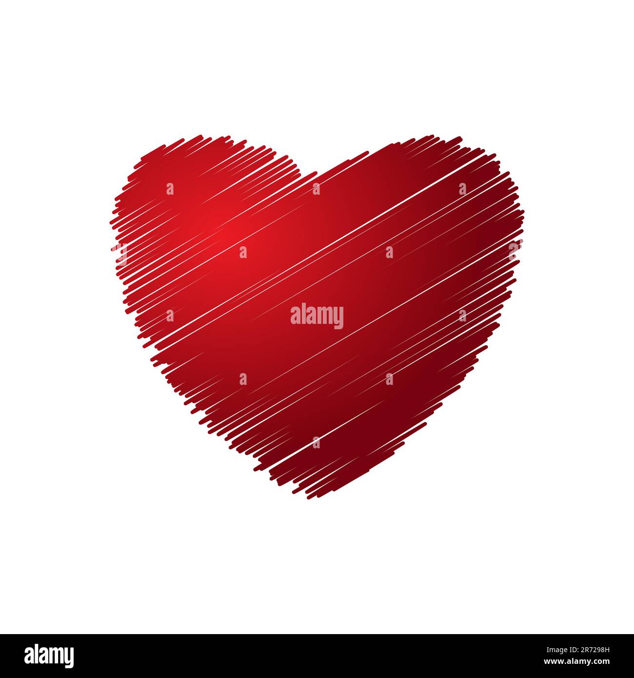 Red drawing heart, vector illustration Stock Vector Image & Art - Alamy