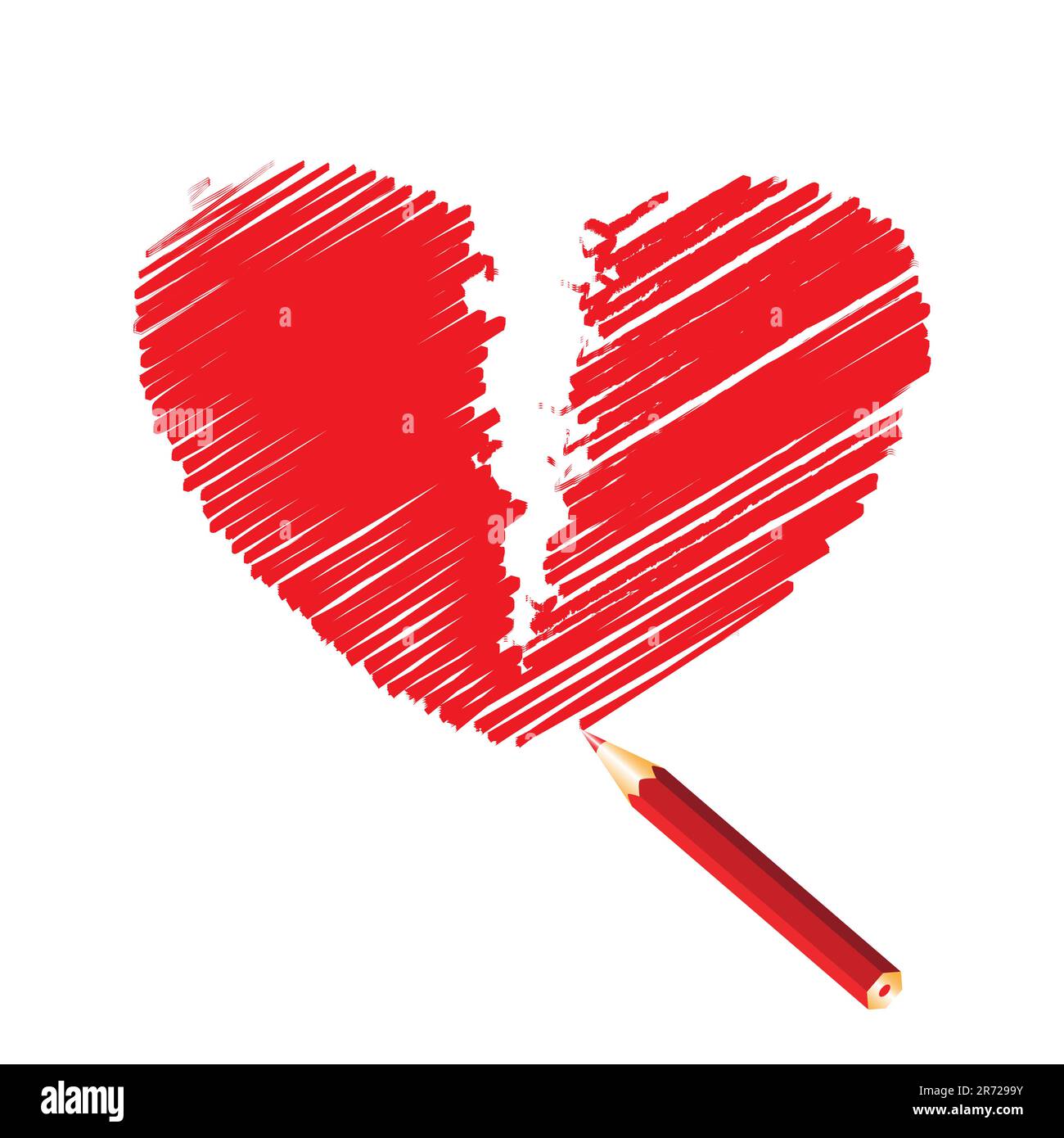 Red broken heart, vector illustration Stock Vector Image & Art - Alamy