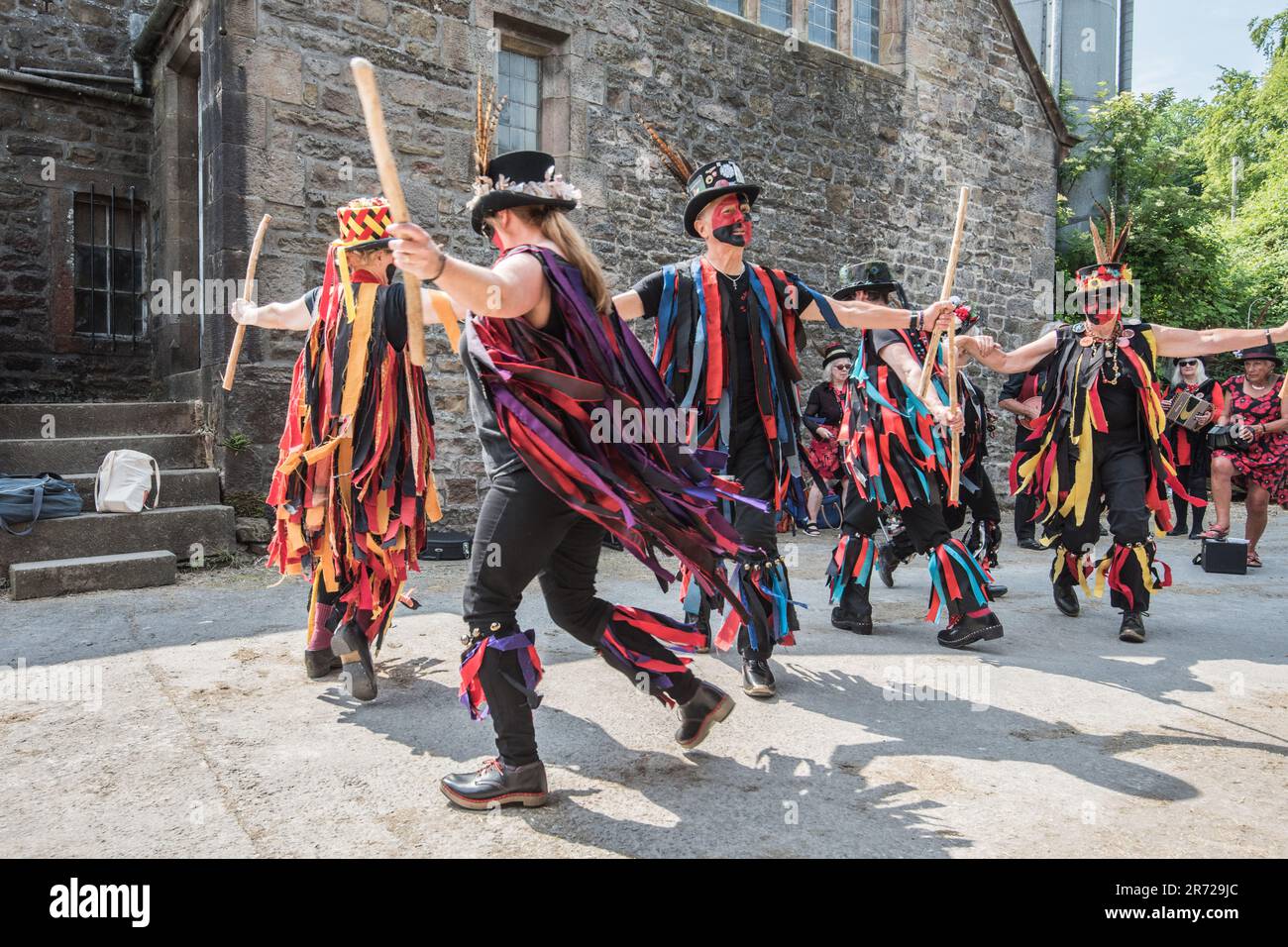 Flagcrackers of Craven Morris side performing at Cappelside Farm ...