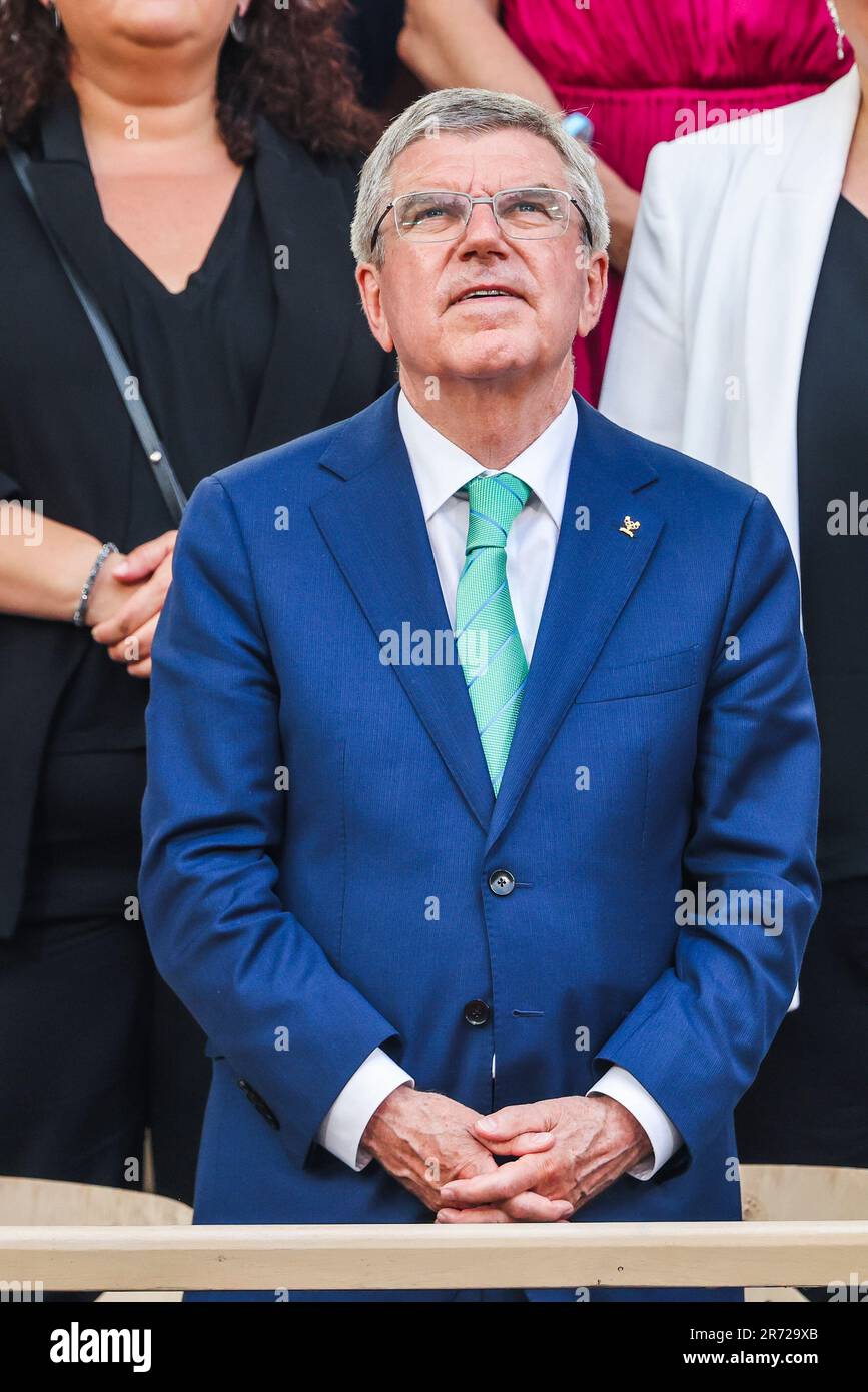 Paris, France. 11th June, 2023. Thomas Bach during the men’s final at ...