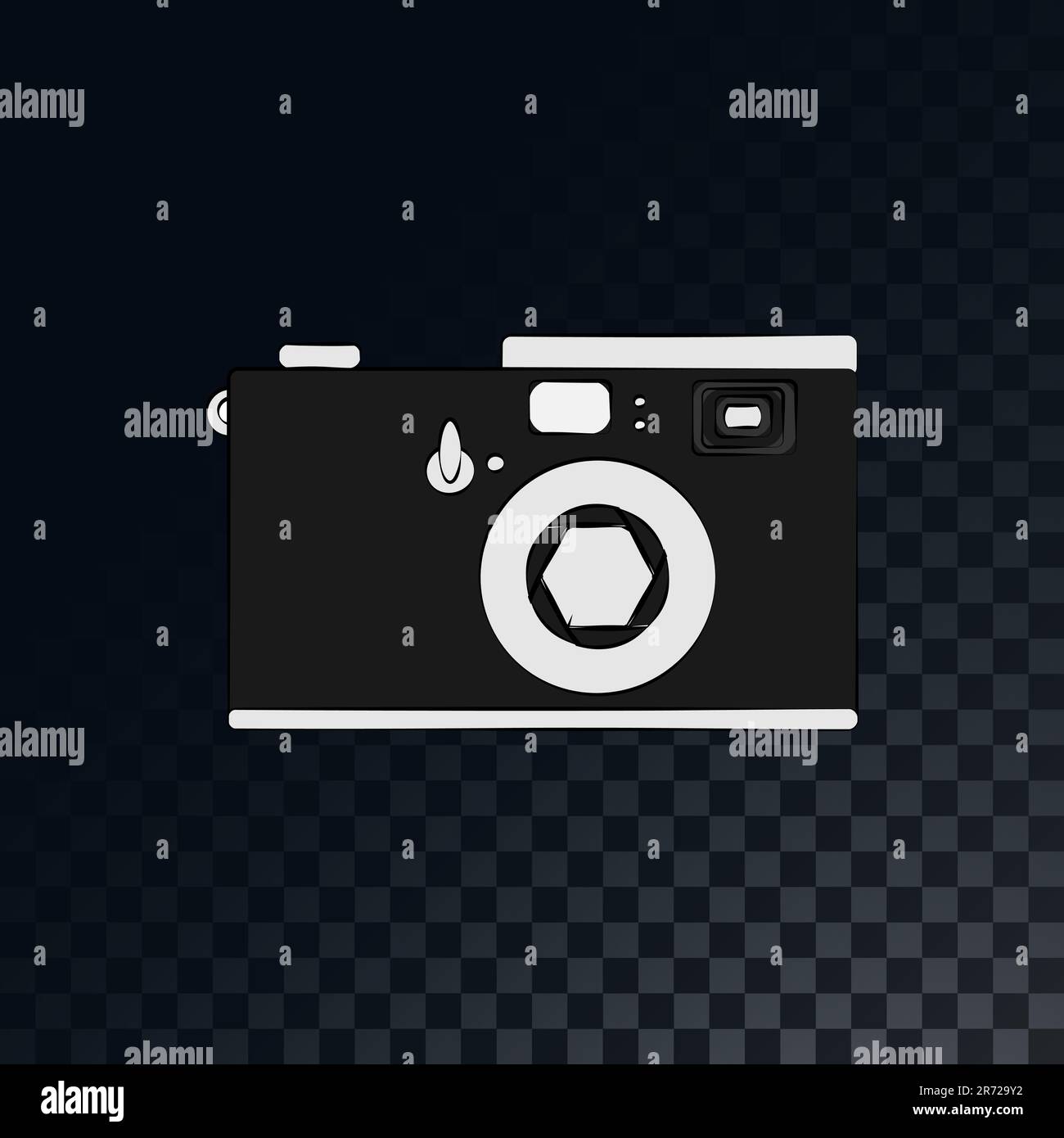 An old retro vintage film camera from the 70s, 80s, 90s on a ...