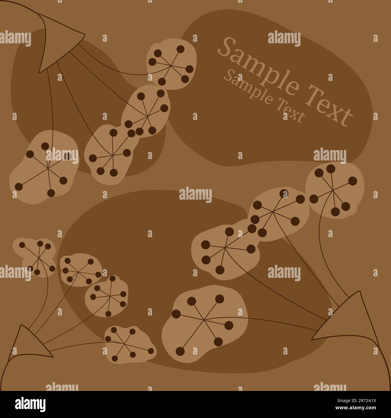 Brown floral vector background Stock Vector Image & Art - Alamy