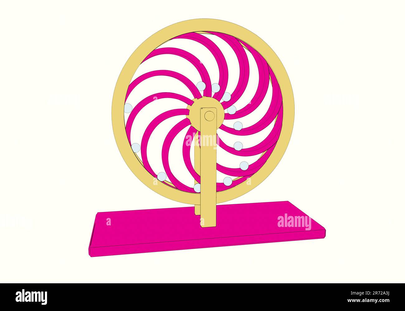Perpetual motion machine (Perpetuum mobile), computer model built after ...