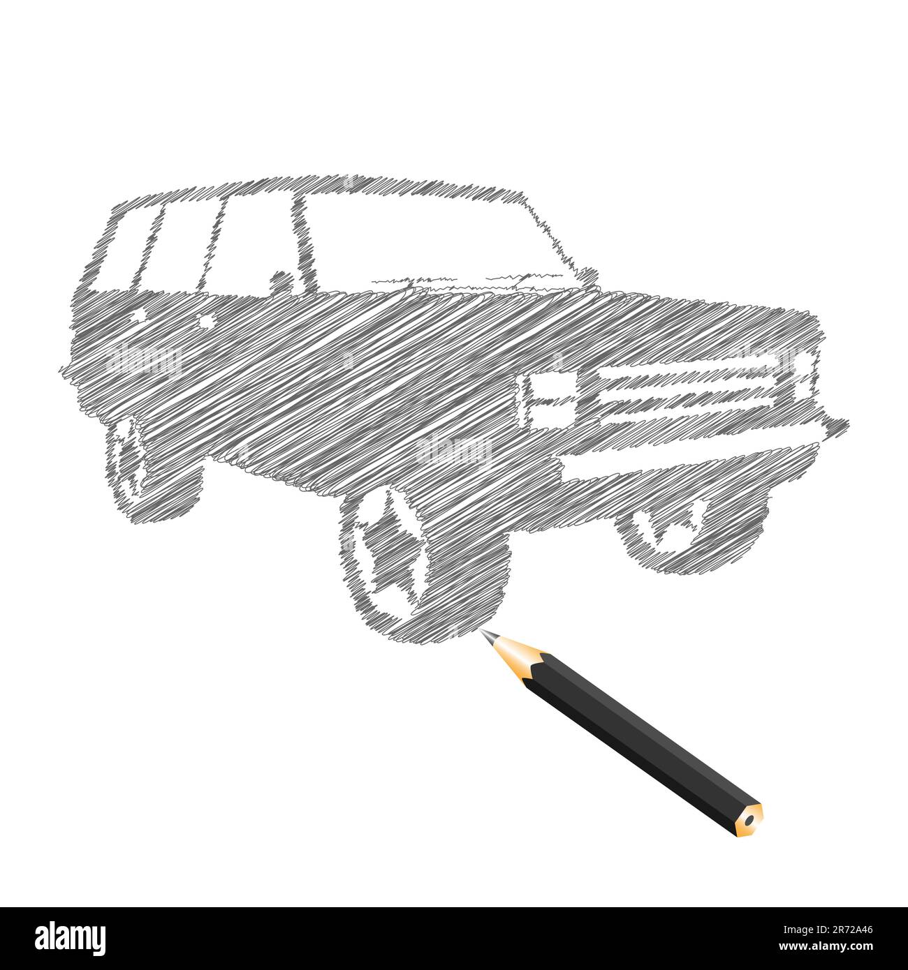 Hand drown sketch silhouette Cut Out Stock Images & Pictures - Alamy