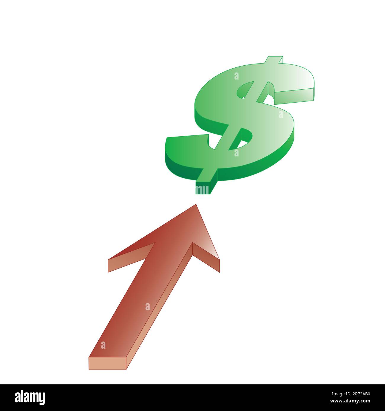 Green arrow upward trend Cut Out Stock Images & Pictures - Alamy