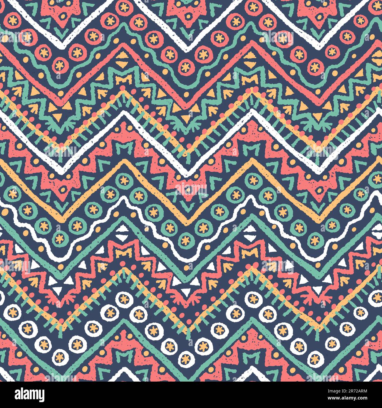 Hand drawn abstract seamless pattern, ethnic background, african style ...