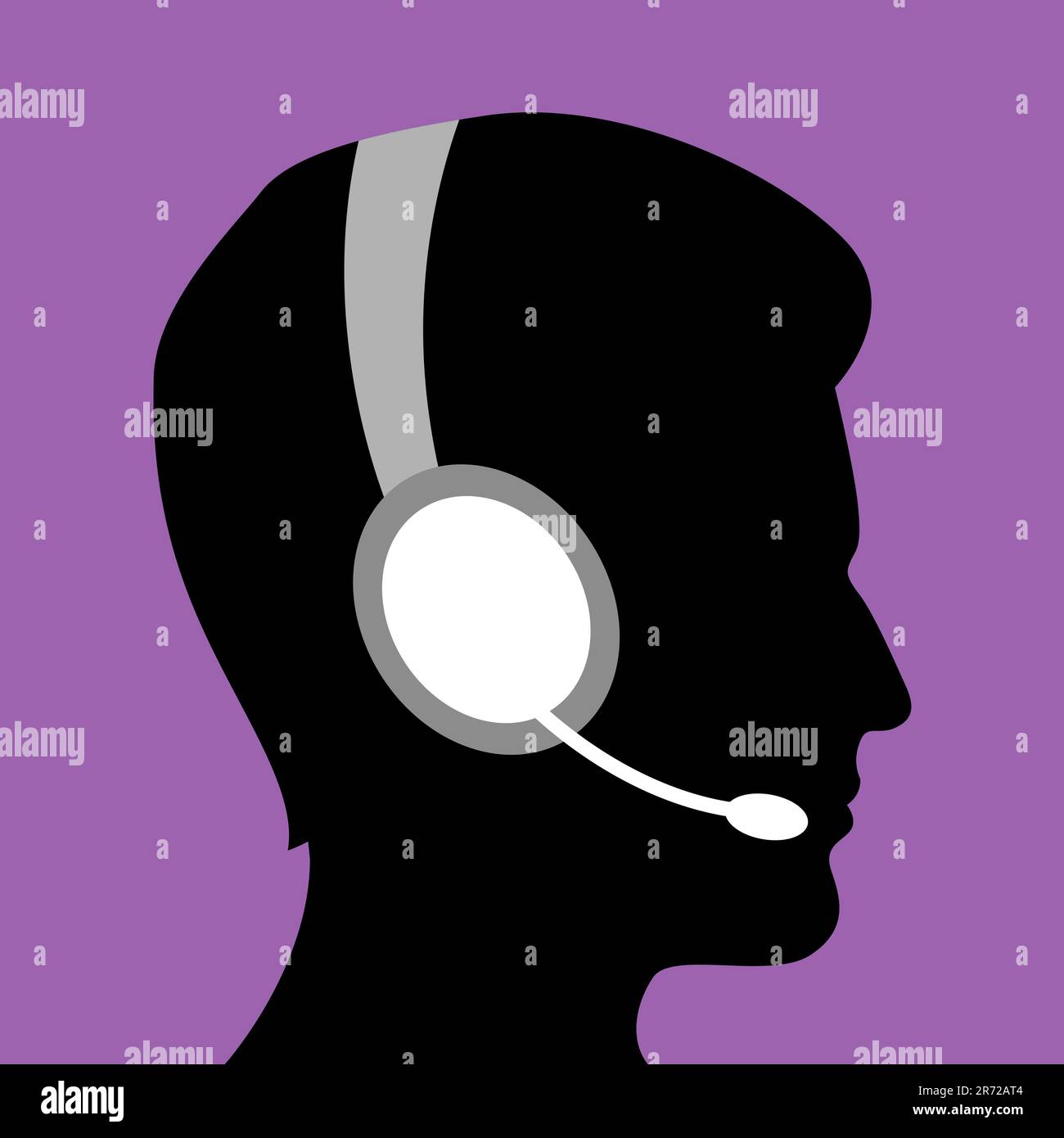 Man call center office Stock Vector Images - Alamy