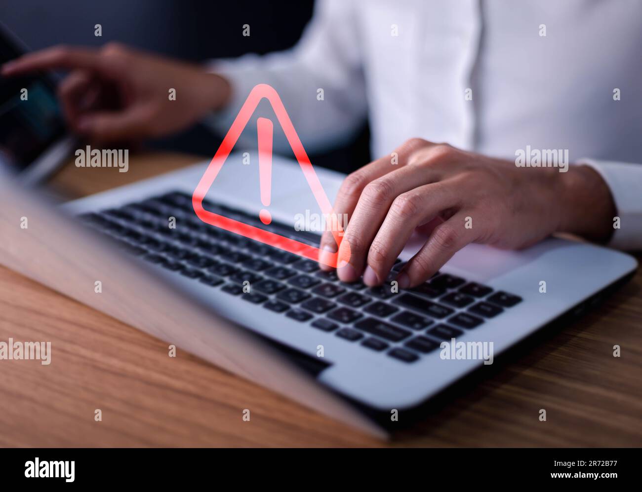 Error and maintenance concept. Businessman or it staff , programmer, developer using computer ...