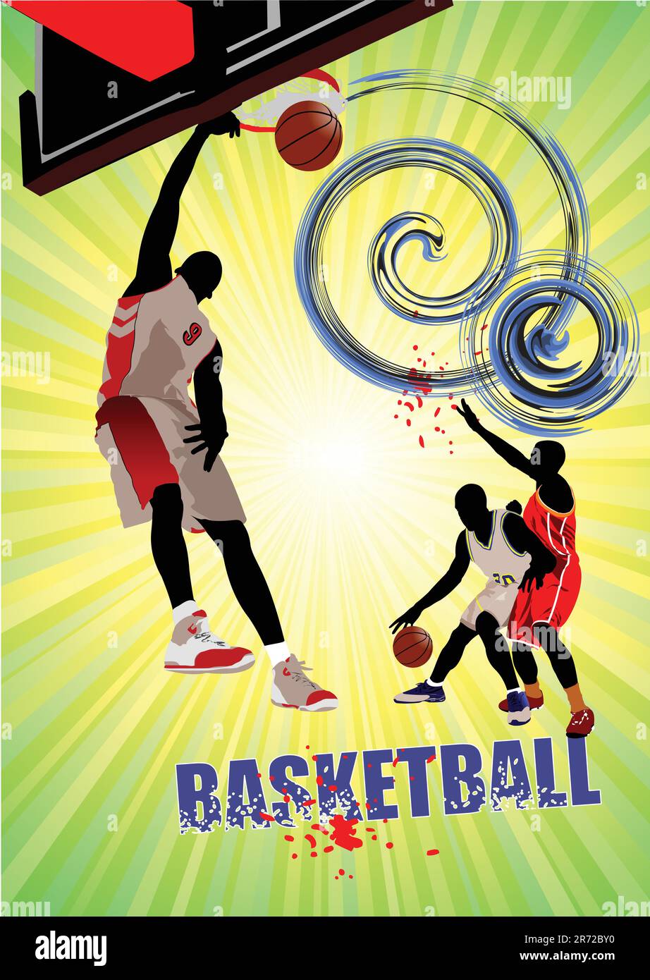 Basketball poster. Vector illustration Stock Vector Image & Art - Alamy