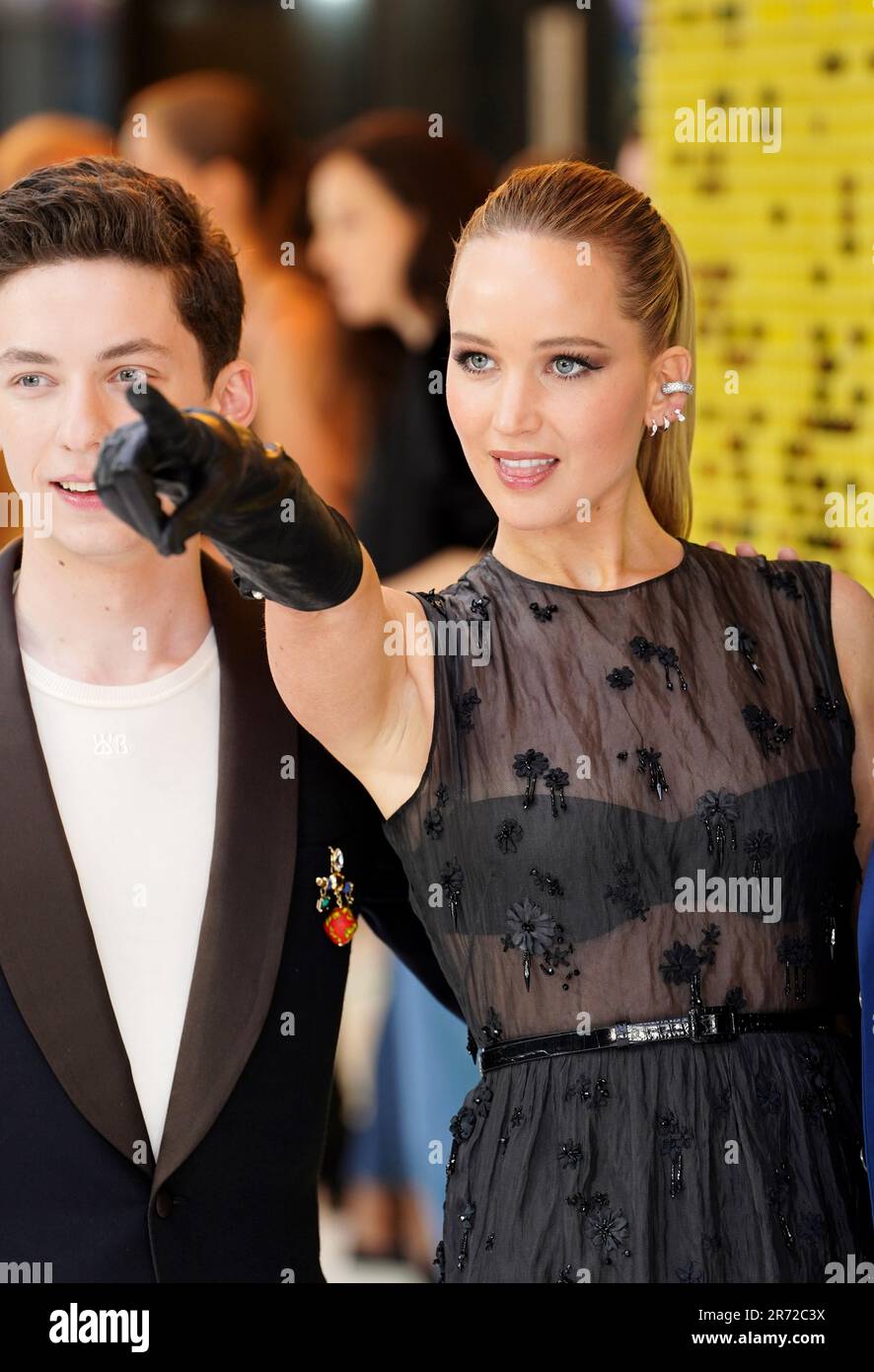 Andrew Barth Feldman and Jennifer Lawrence arrives for the UK premiere ...