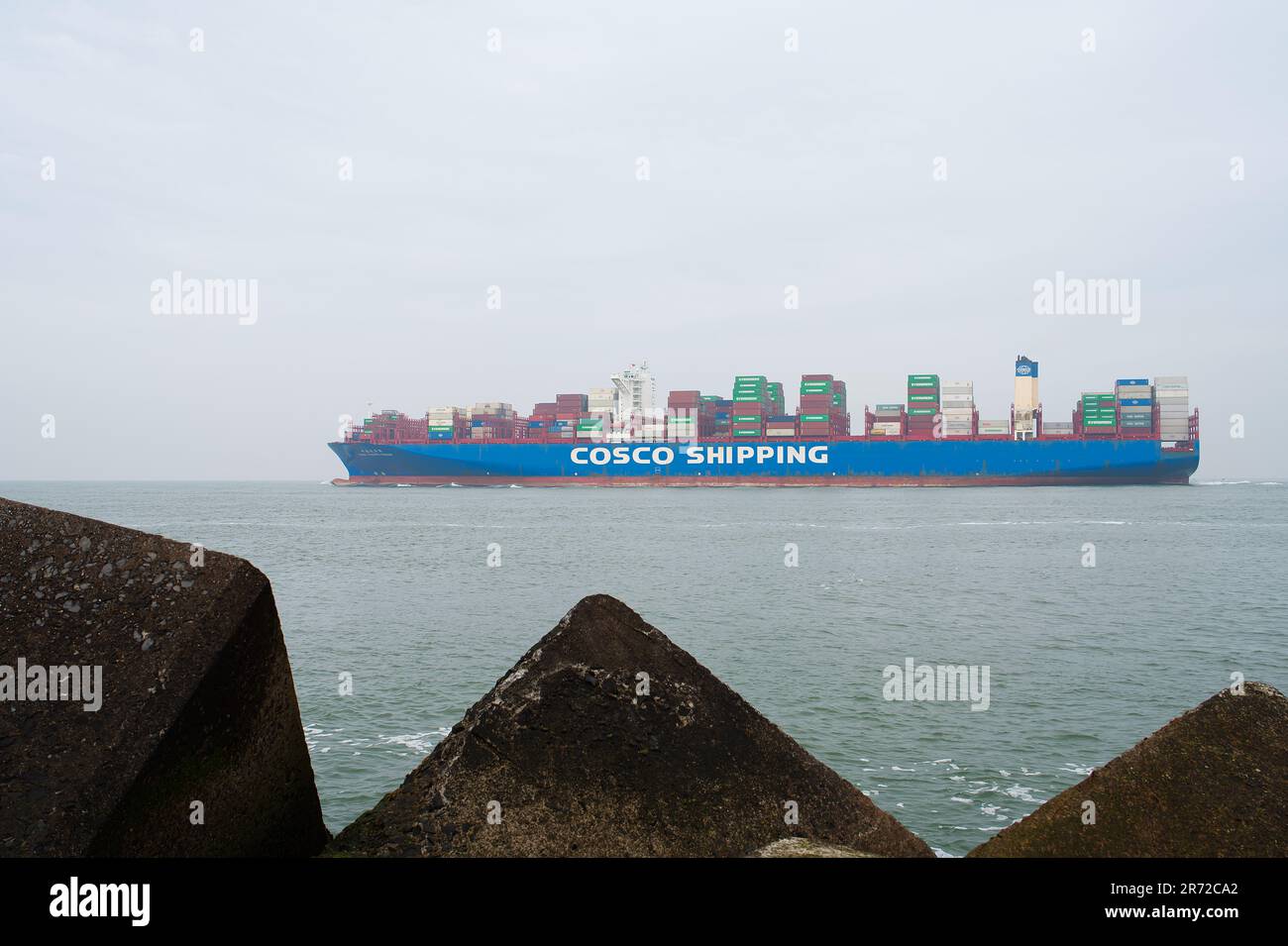 Large container ship COSCO Shipping Universe leaves the port of ...