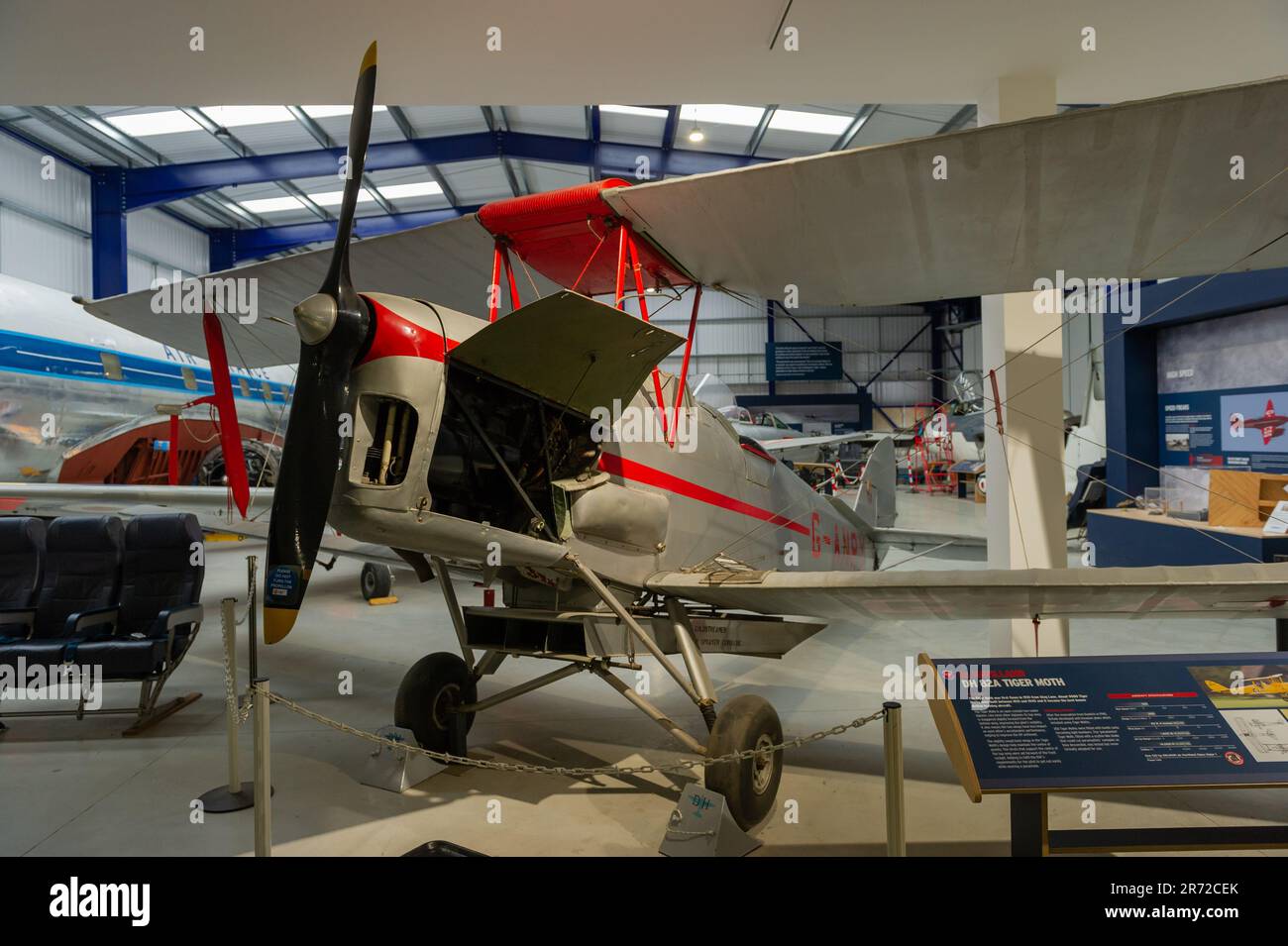 A De Havilland Tiger Moth at the De Havilland Aircraft Museum, Colney ...