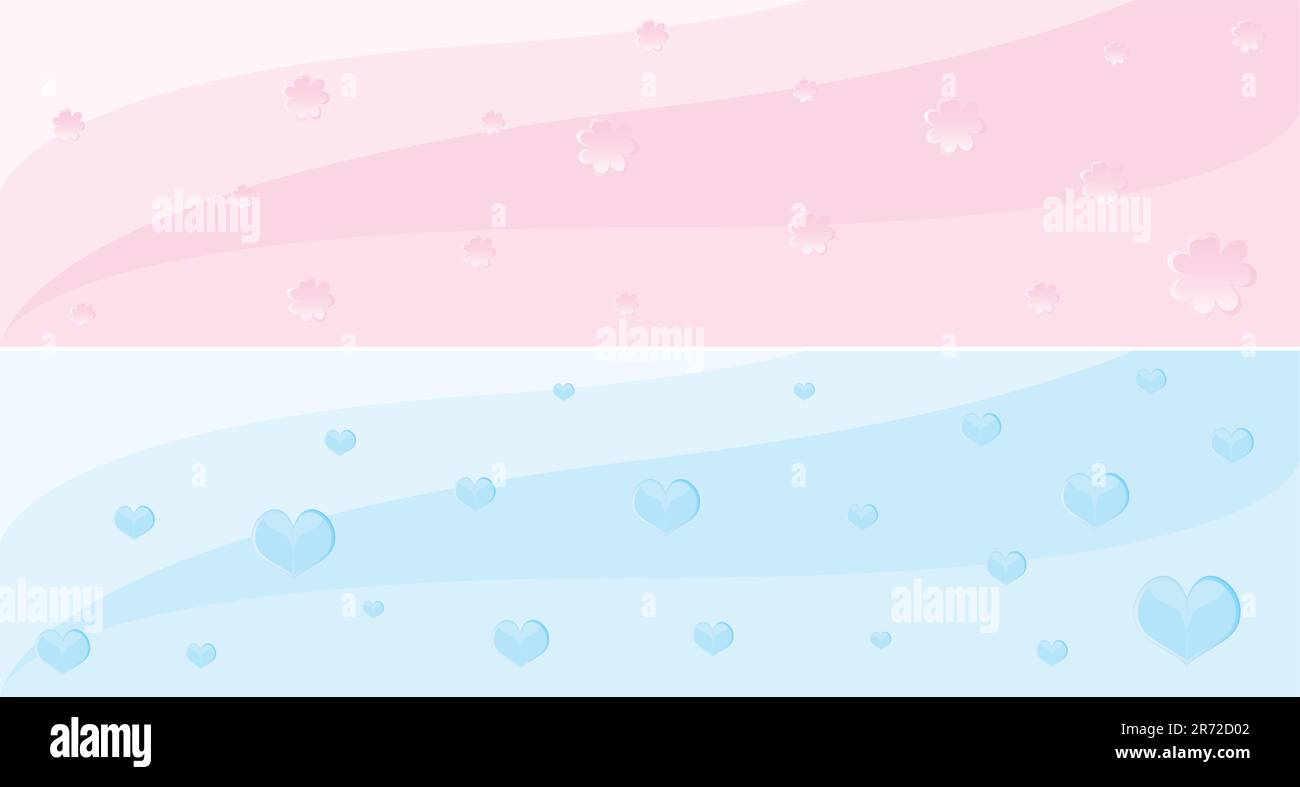 Banners of dark blue and pink colour with symbols Stock Vector Image ...