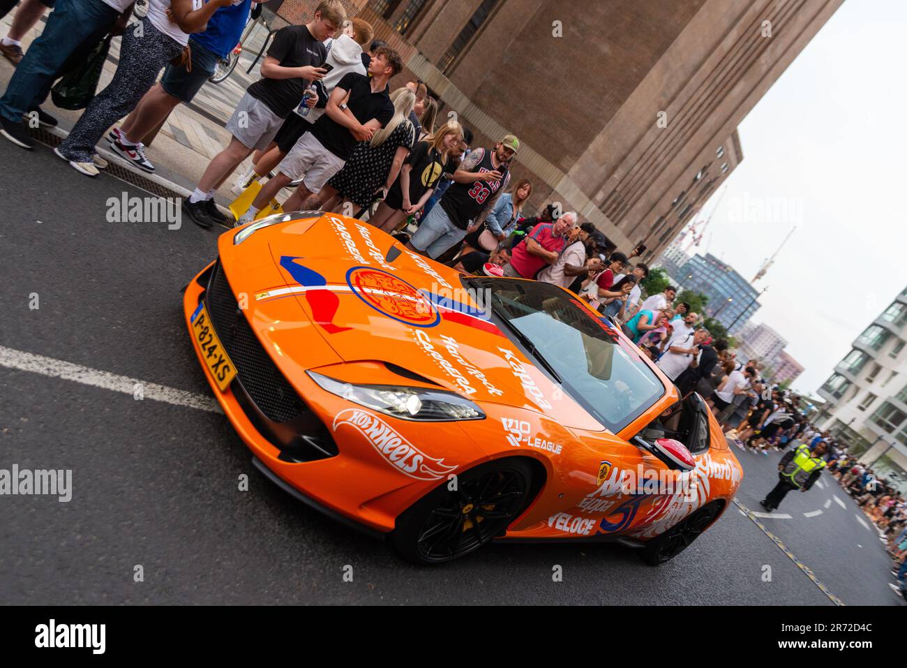 Gumball 3000 supercar rally visiting the redeveloped Battersea Power ...