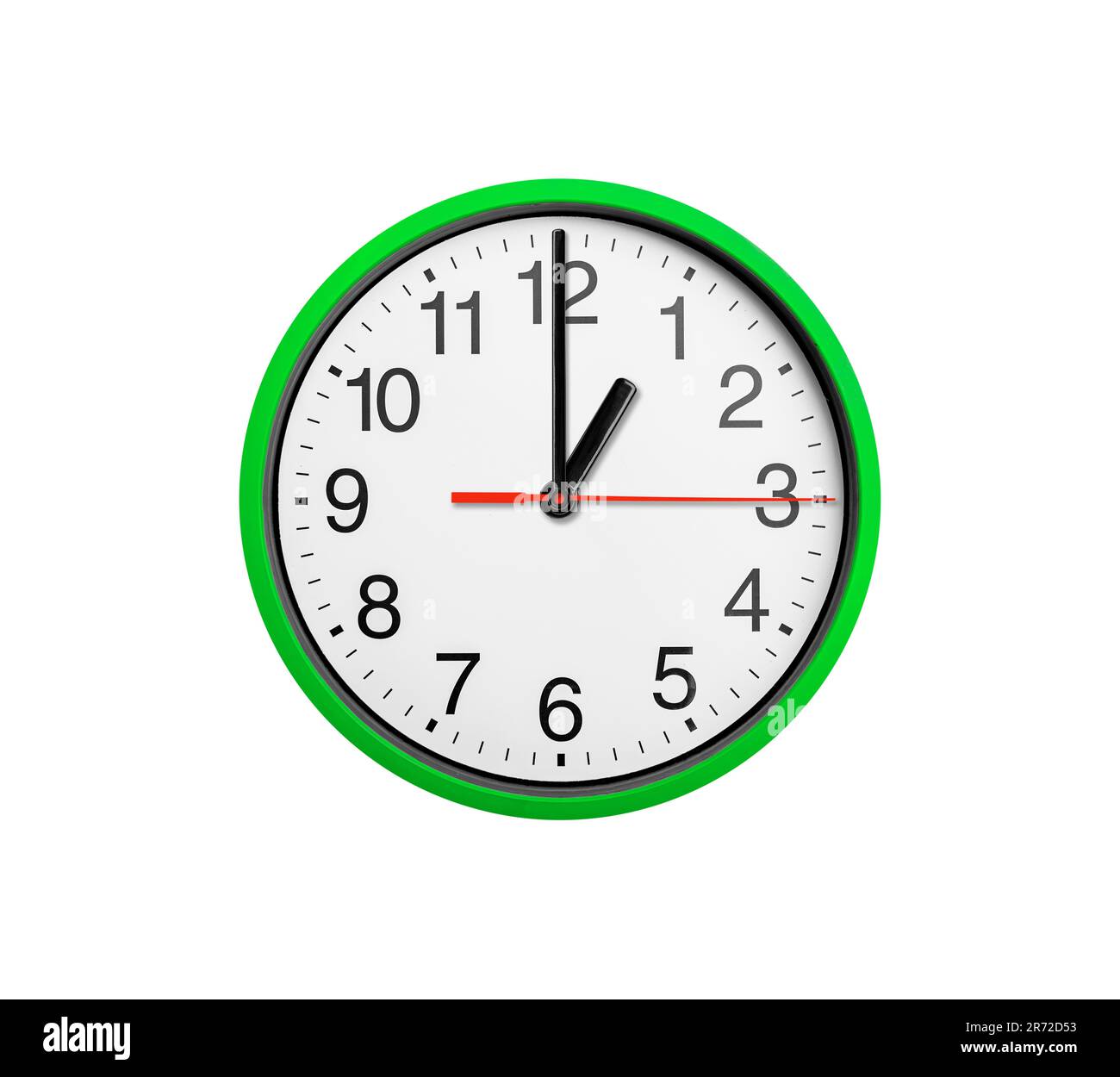 Round clock with arrows isolated on white Stock Photo - Alamy
